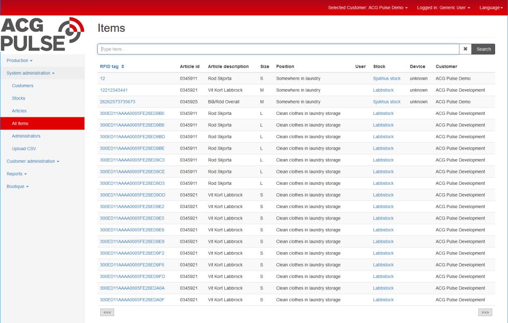 A web-based logistics program for articlehandling - Full Controll